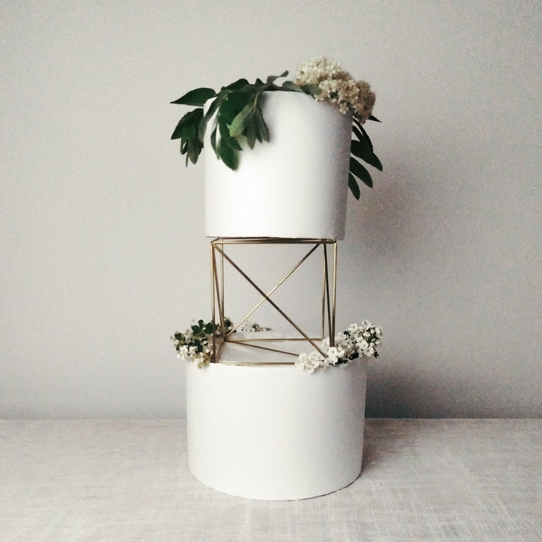 Square Wedding Cake Stand, Geometric Cake Riser, Modern Geometric Cake ...