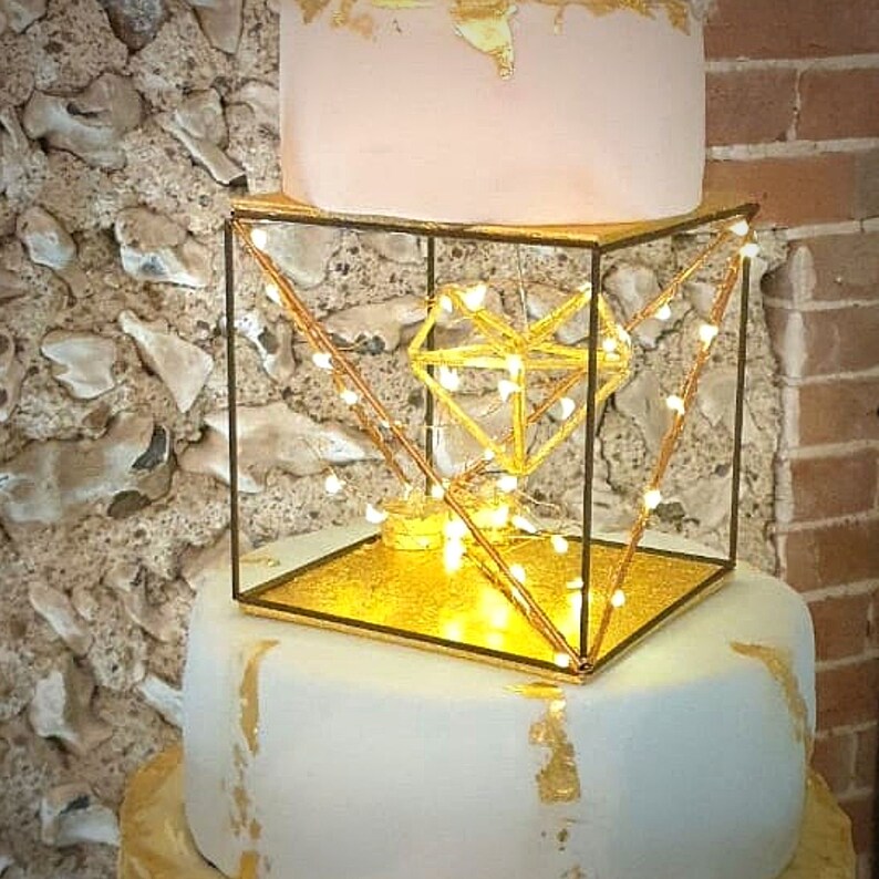 Square Wedding Cake Stand Geometric Cake Riser Modern - Etsy