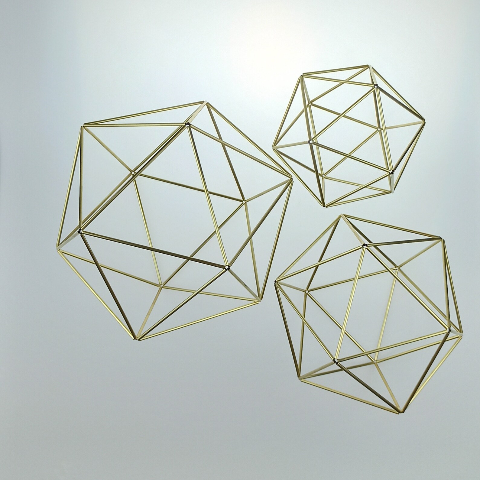 Geometric Brass Orbs: Modern Wedding Table Centerpieces, Set of 10 - Etsy