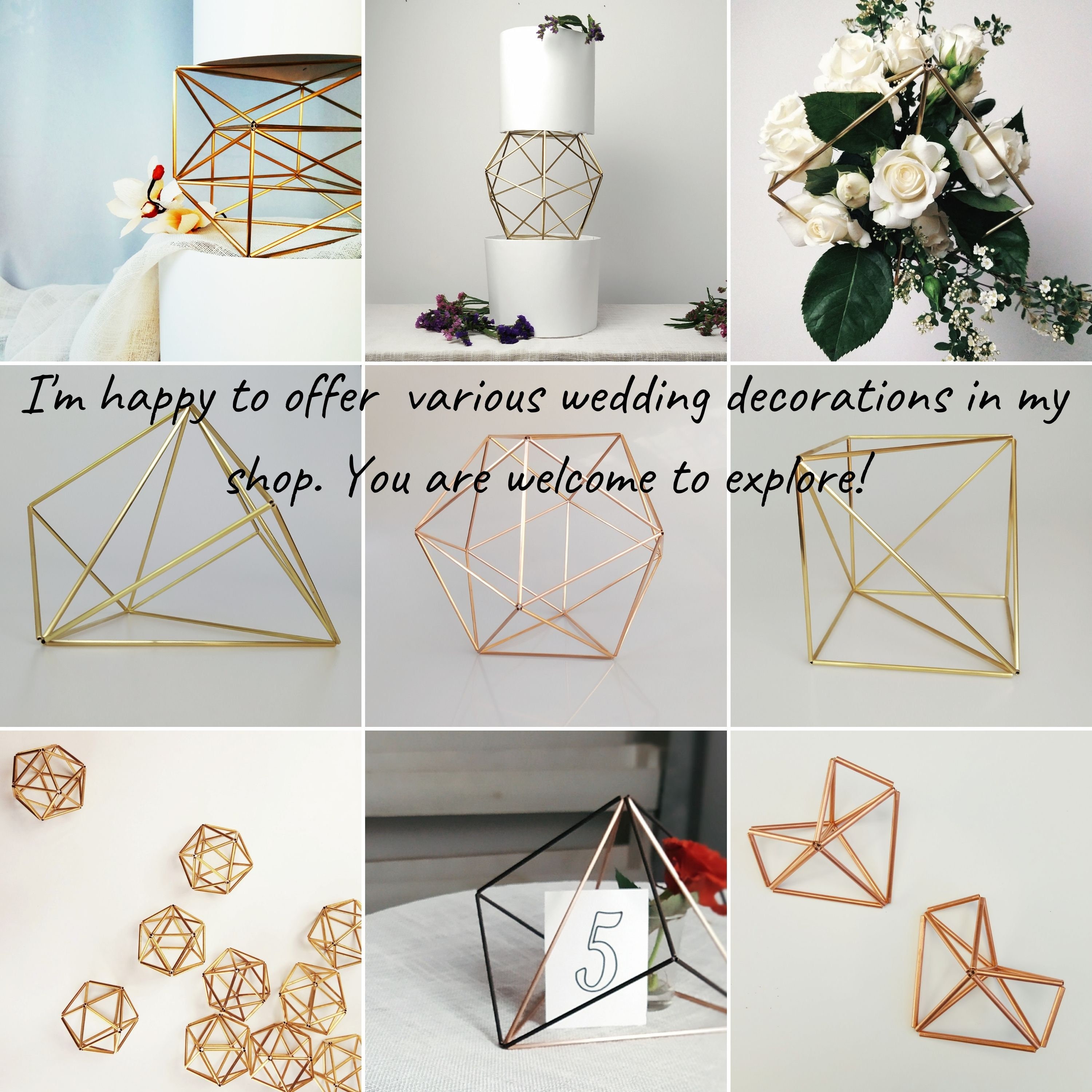 Pyramid Wedding Centerpiece Geometric Table Decor Table - Etsy