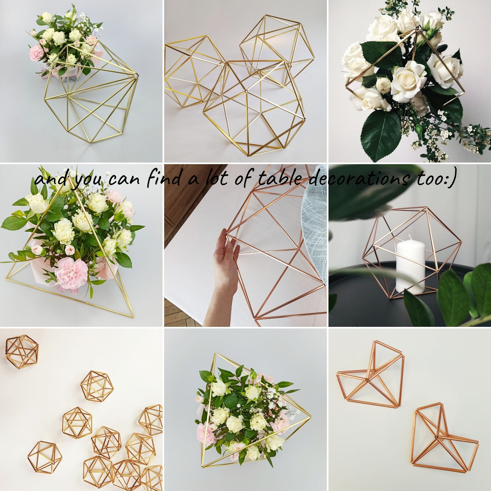 Wedding Centerpiece Geometric Centerpiece Pyramide Table - Etsy