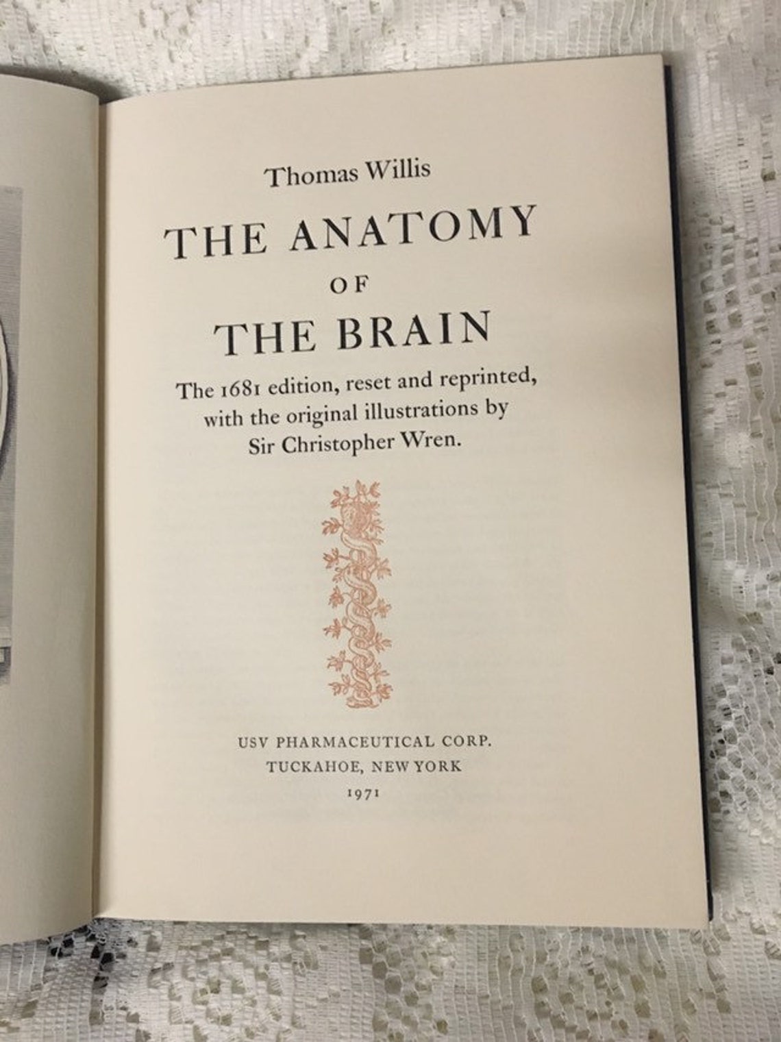 Thomas Willis The Anatomy of The Brain1971Reprint of the | Etsy