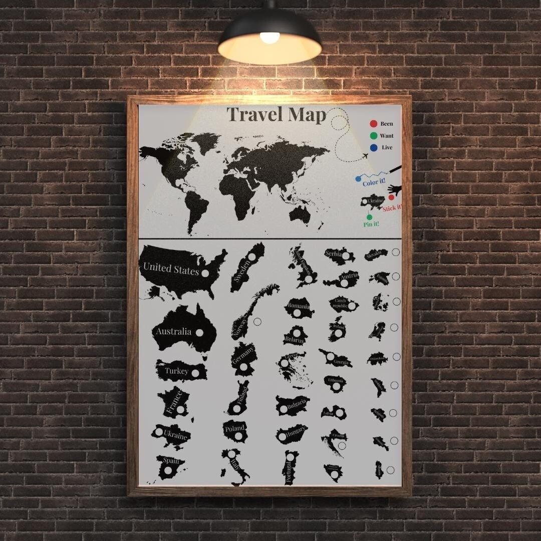 Interactive Digital Travel Map Bundle – Digital Paper Back | Track ...