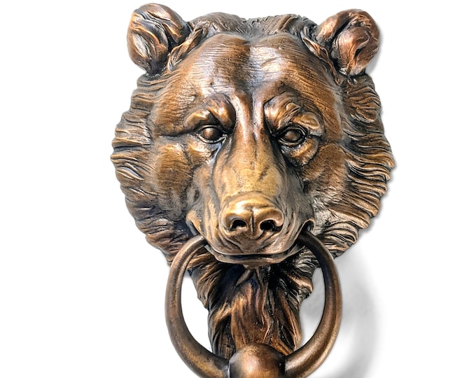 Bronze Bear Door Knocker 6.5 X 4.5 - Etsy