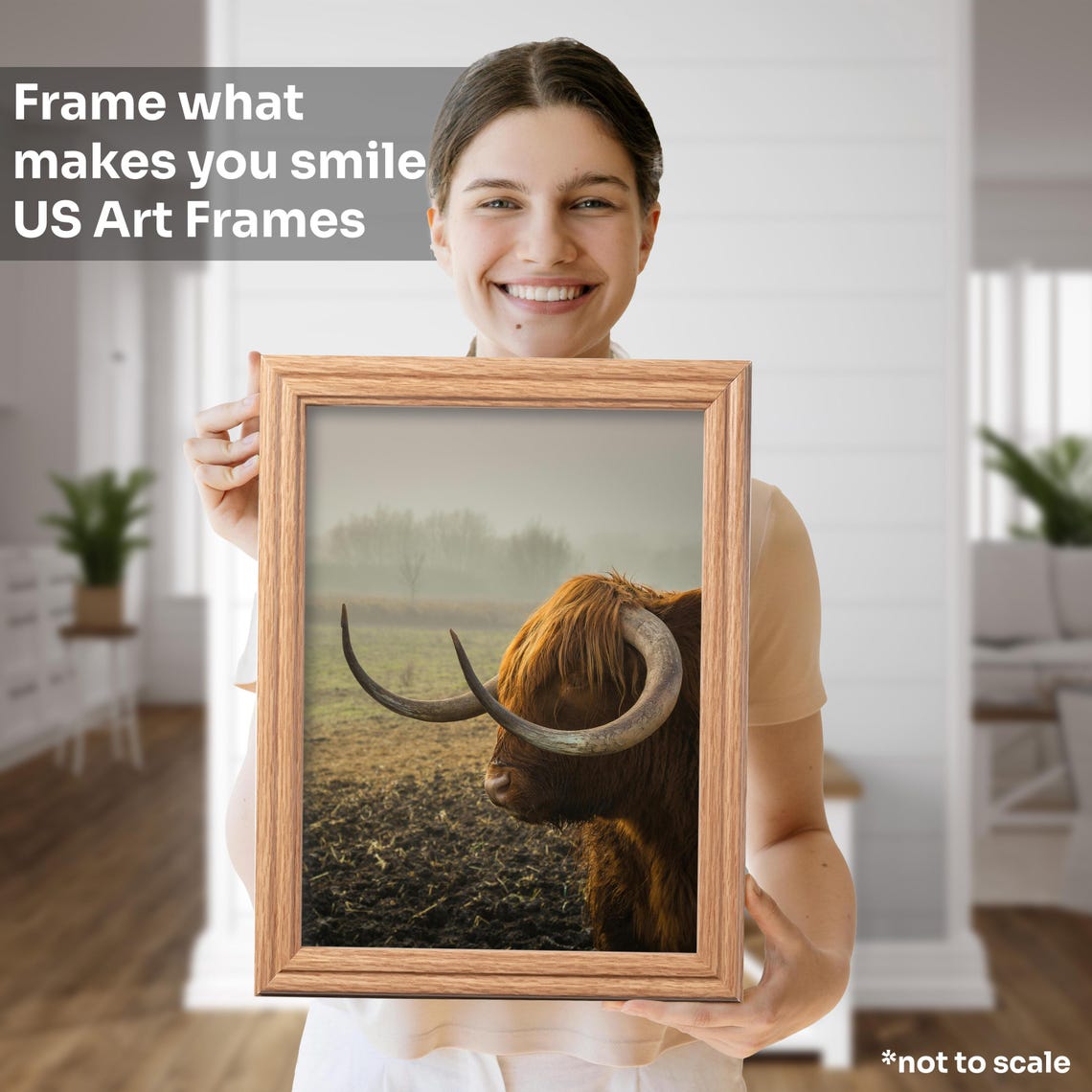 Wooden Oak Style Picture Frame Classic Light Solid Poplar Wood Frames ...