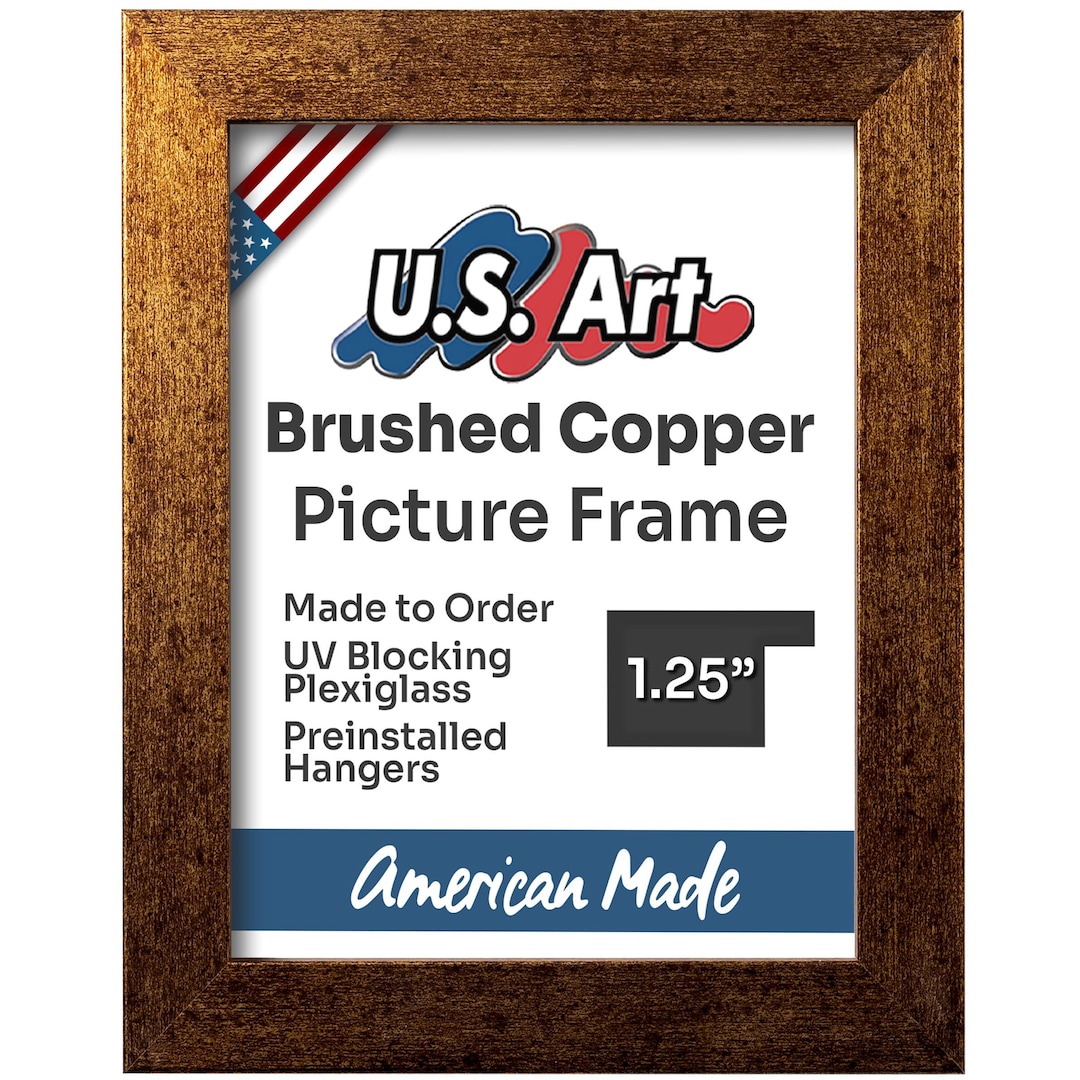 Brushed Copper Picture Frame 1.25 Inch Elegant Art Frame Modern Copper ...