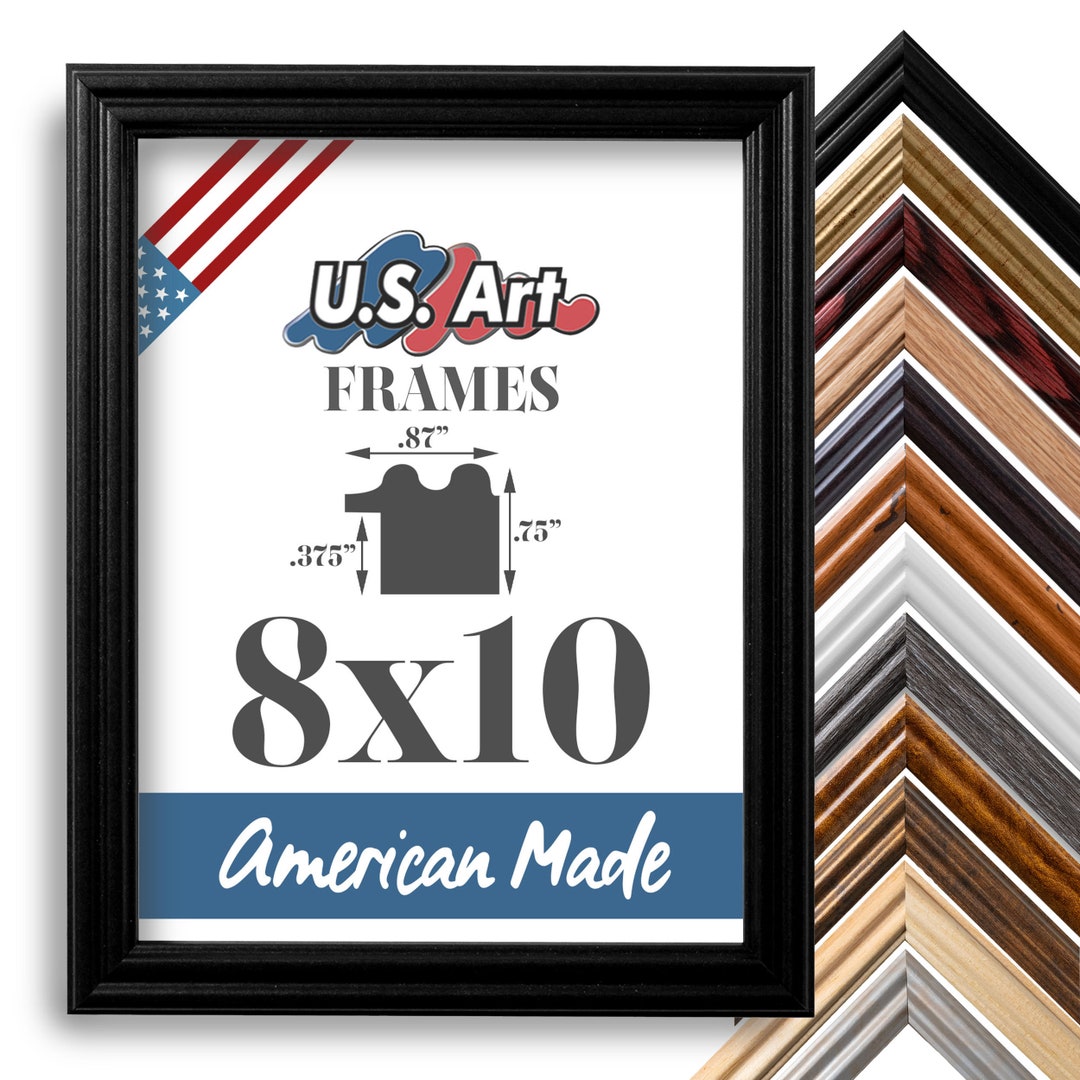 8x10 Solid Wood .75 Inch Picture Frame, Wall Decor for Living Room ...