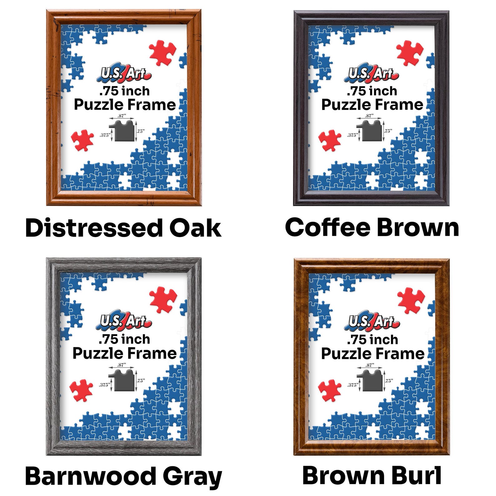 Wooden Frame for Puzzles Handmade Picture Frames in 10+ Colors for Wall ...