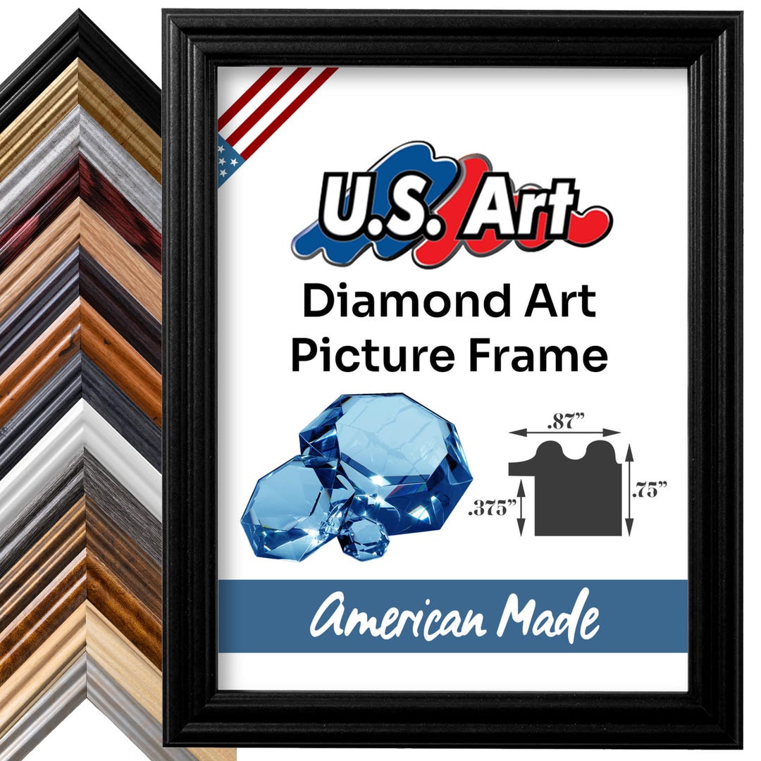 Diamond Art Frames, Solid Wood Custom Picture Frames in 15+ Colors for ...