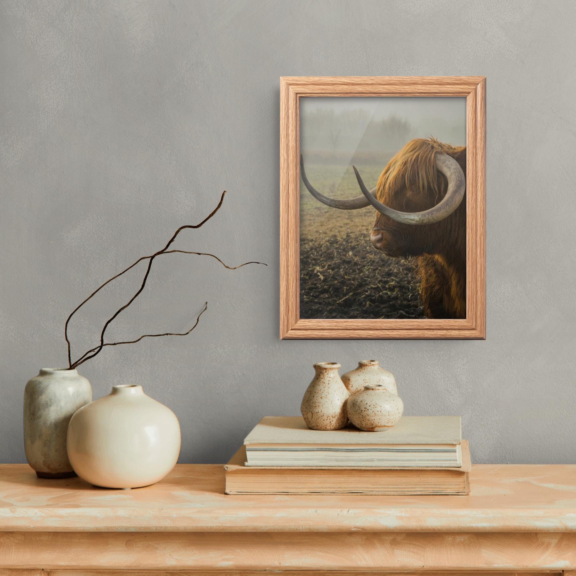 Wooden Oak Style Picture Frame Classic Light Solid Poplar Wood Frames ...