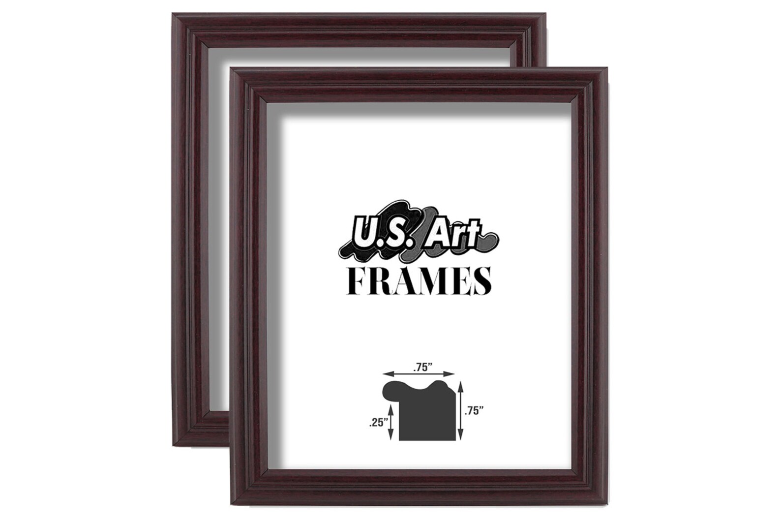 Cherry .75 Inch Picture Frame, Solid Wood Wall Decor Poster Picture ...