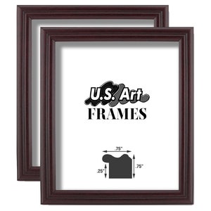 Cherry .75 Inch Picture Frame, Solid Wood Wall Decor Poster Picture ...