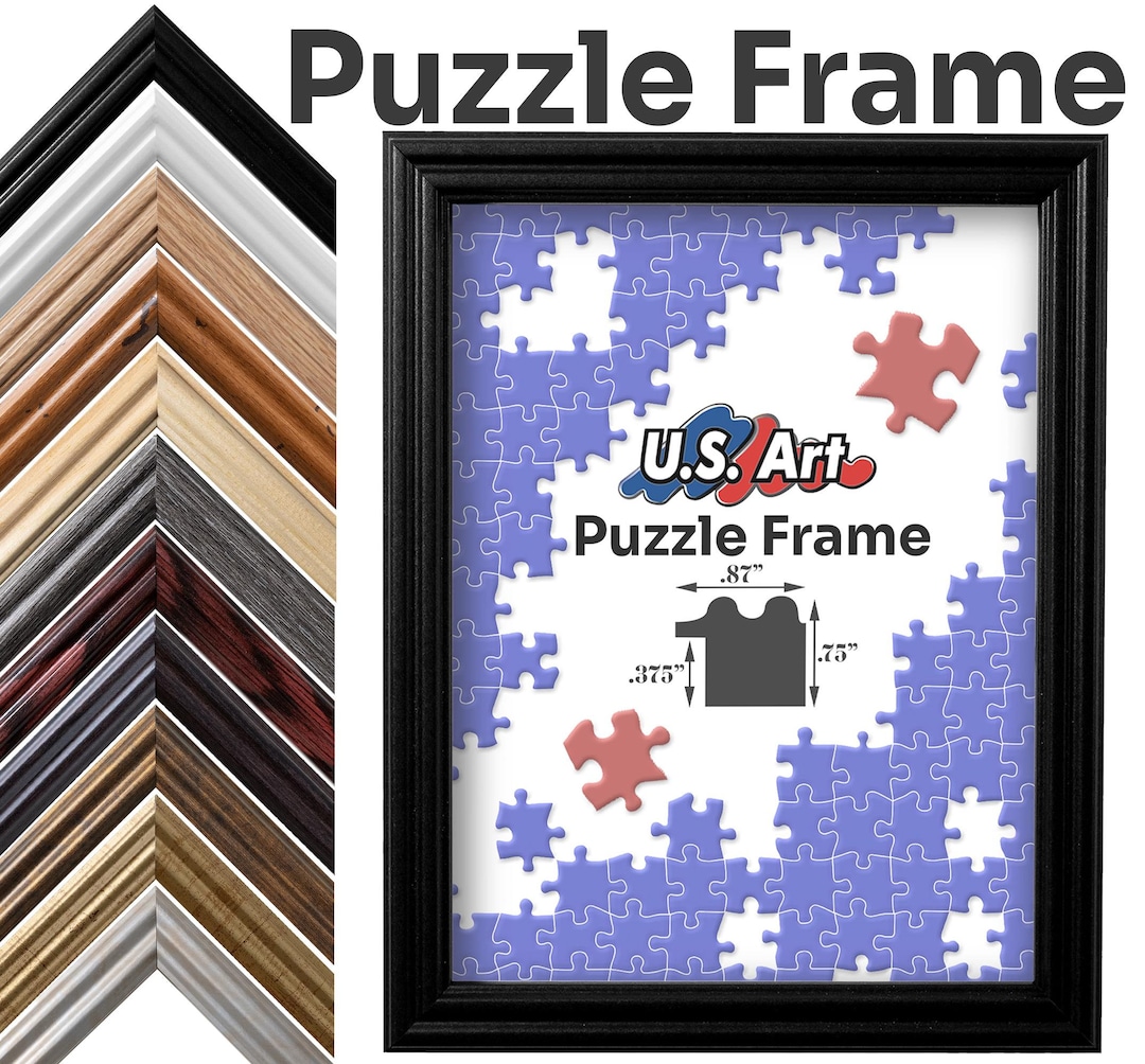 Wooden Frame for Puzzles Handmade Picture Frames in 10 Colors for ...