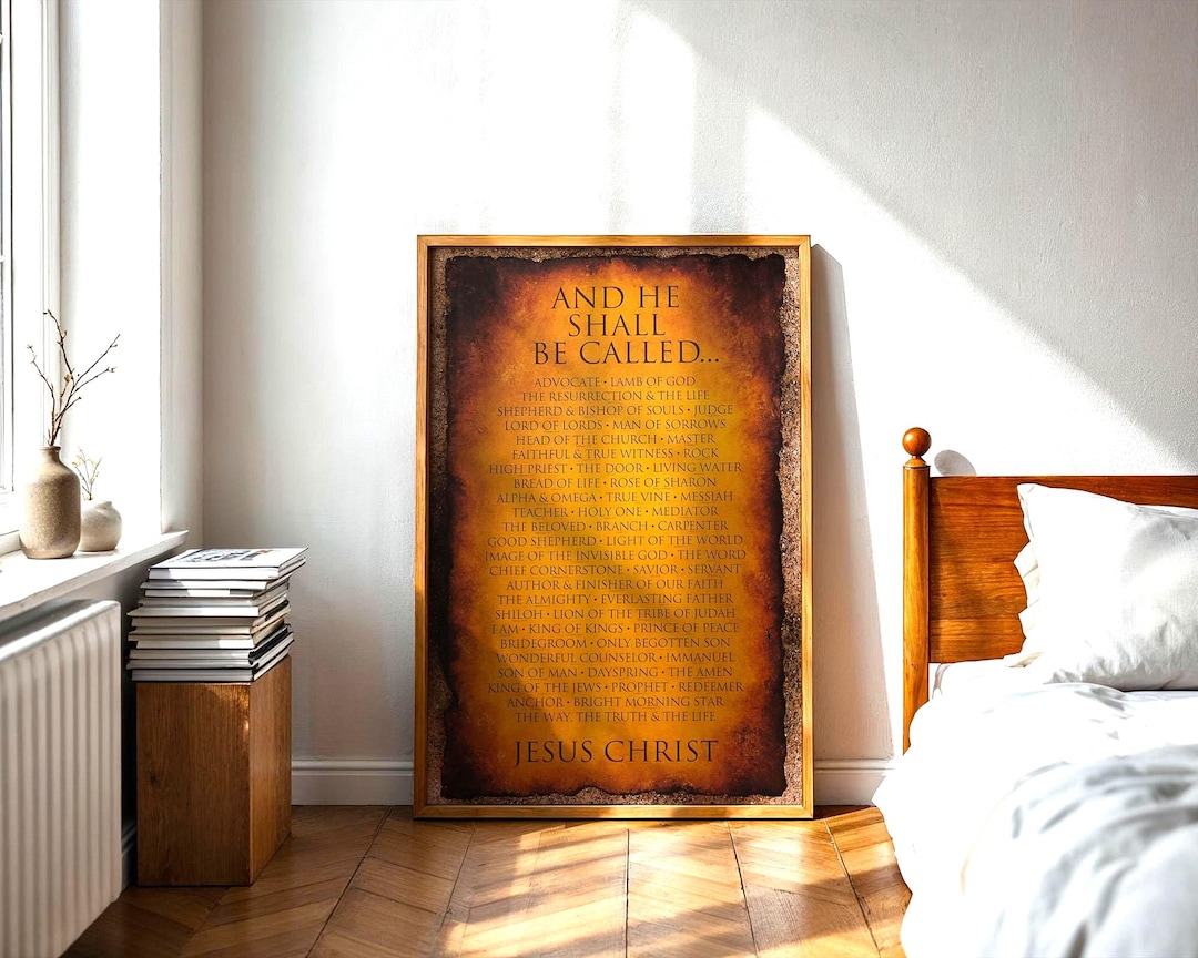 And He Shall Be Called, Christian Art Prints, 24x36 Modern Christian ...