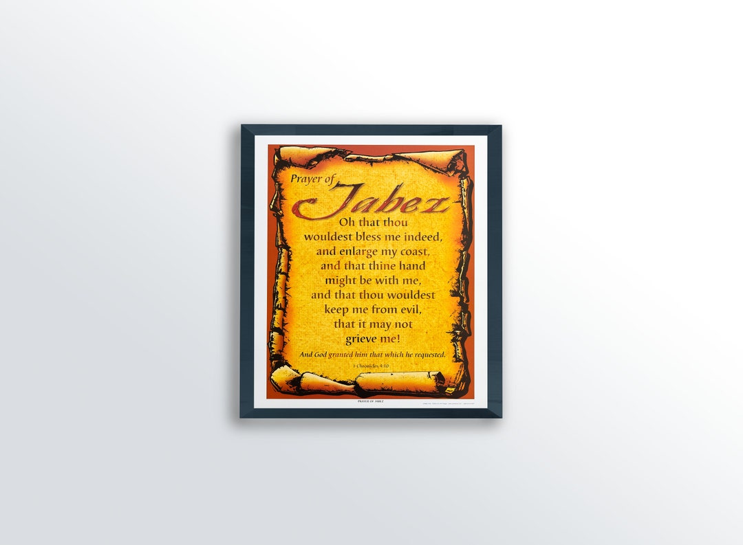 Prayer of Jabez, Art Poster Print for Wall, Home Decor by US Art Frames ...