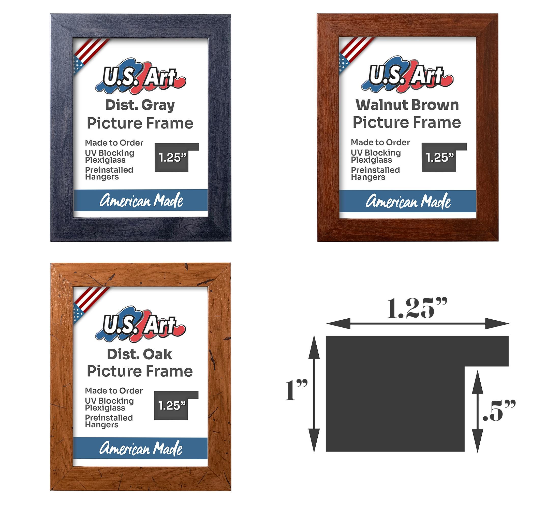 Made to Measure Custom Frame 1.25" Flat Frames Custom Size Frame With ...
