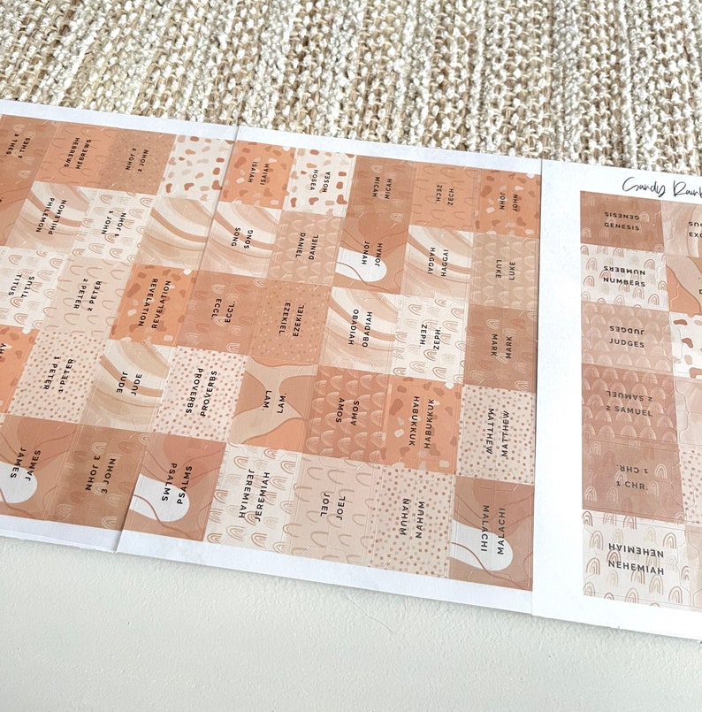 Sandy Rainbow Laminated Bible Tabs | Neutral Colors - Etsy