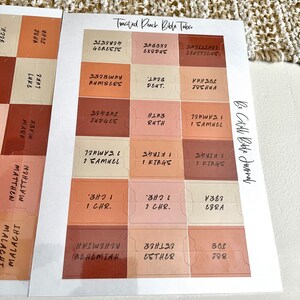 LAMINATED Toasted Peach Tabs | Neutral Bible Tabs | Laminated Adhesive Bible Tabs | Colorful ...