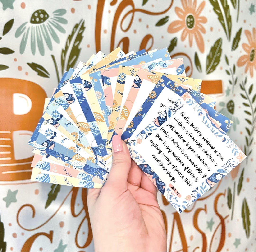 ASSORTED Bible Scripture Cards (moths) | Bible Verse Encouragement ...