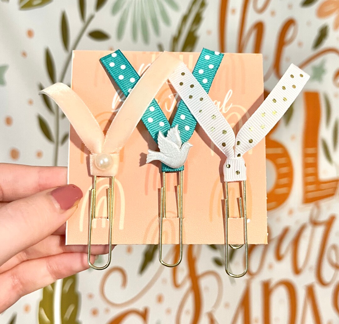 Dove Bible Bookmark Set | Ribbon Bookmark Set | Paper Clip Bookmarks ...