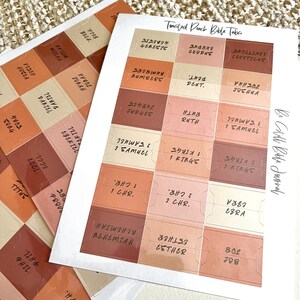 LAMINATED Toasted Peach Tabs | Neutral Bible Tabs | Laminated Adhesive Bible Tabs | Colorful ...