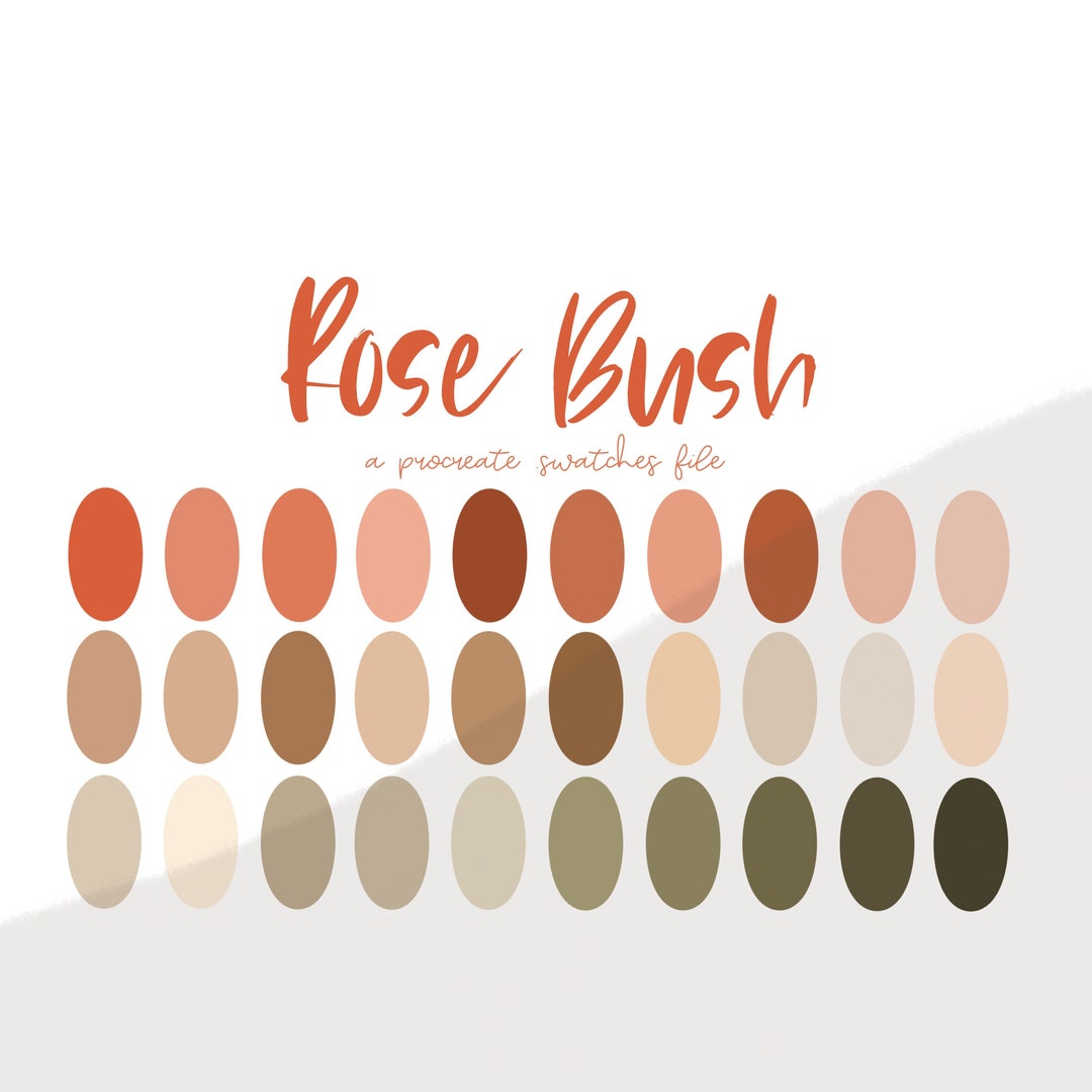 Rose Bush Color Palette Natural Earthy Procreate Color Palette Floral ...