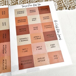 LAMINATED Toasted Peach Tabs | Neutral Bible Tabs | Laminated Adhesive Bible Tabs | Colorful ...