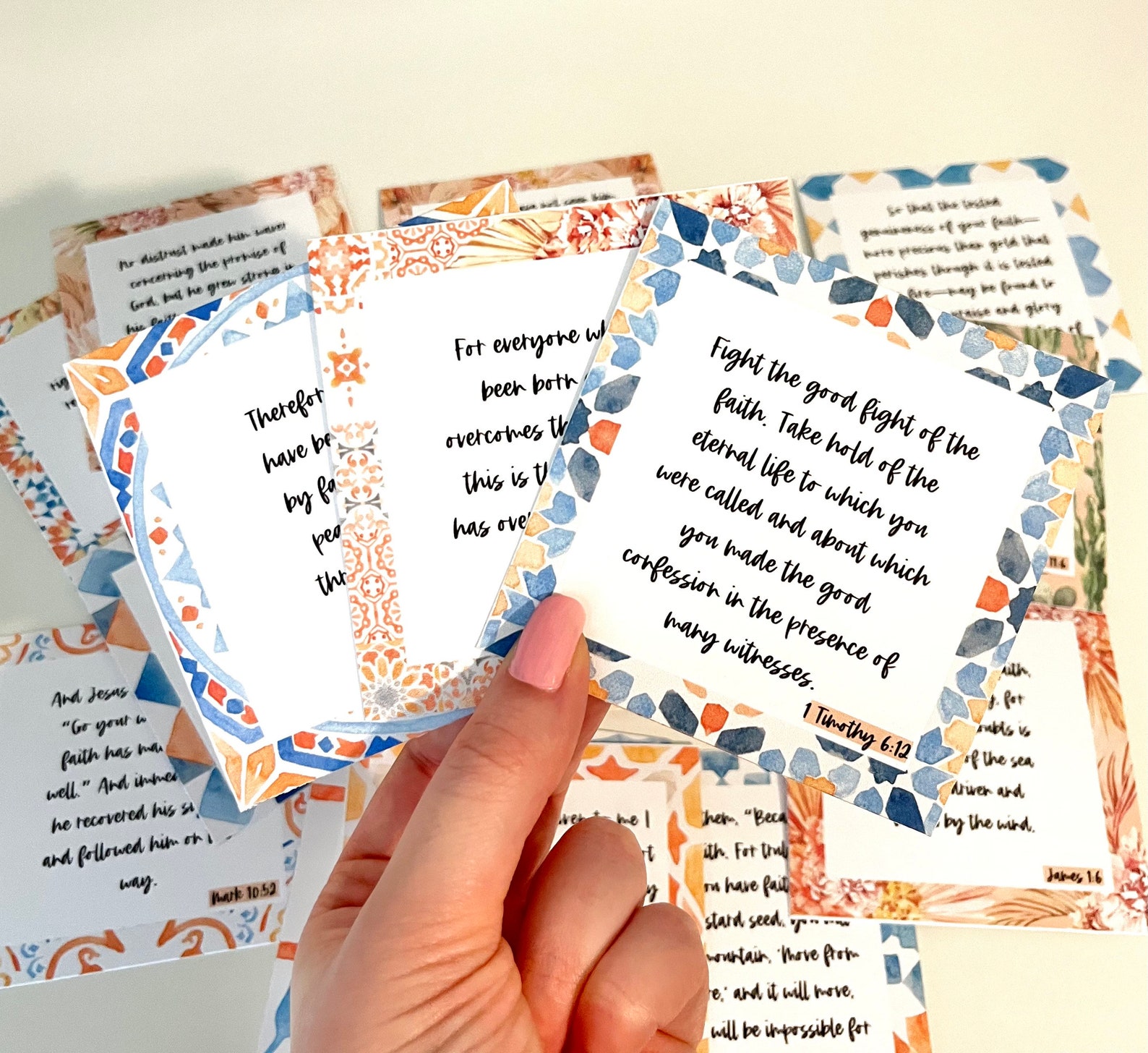 FAITH Bible Scripture Cards tiles Bible Verse - Etsy