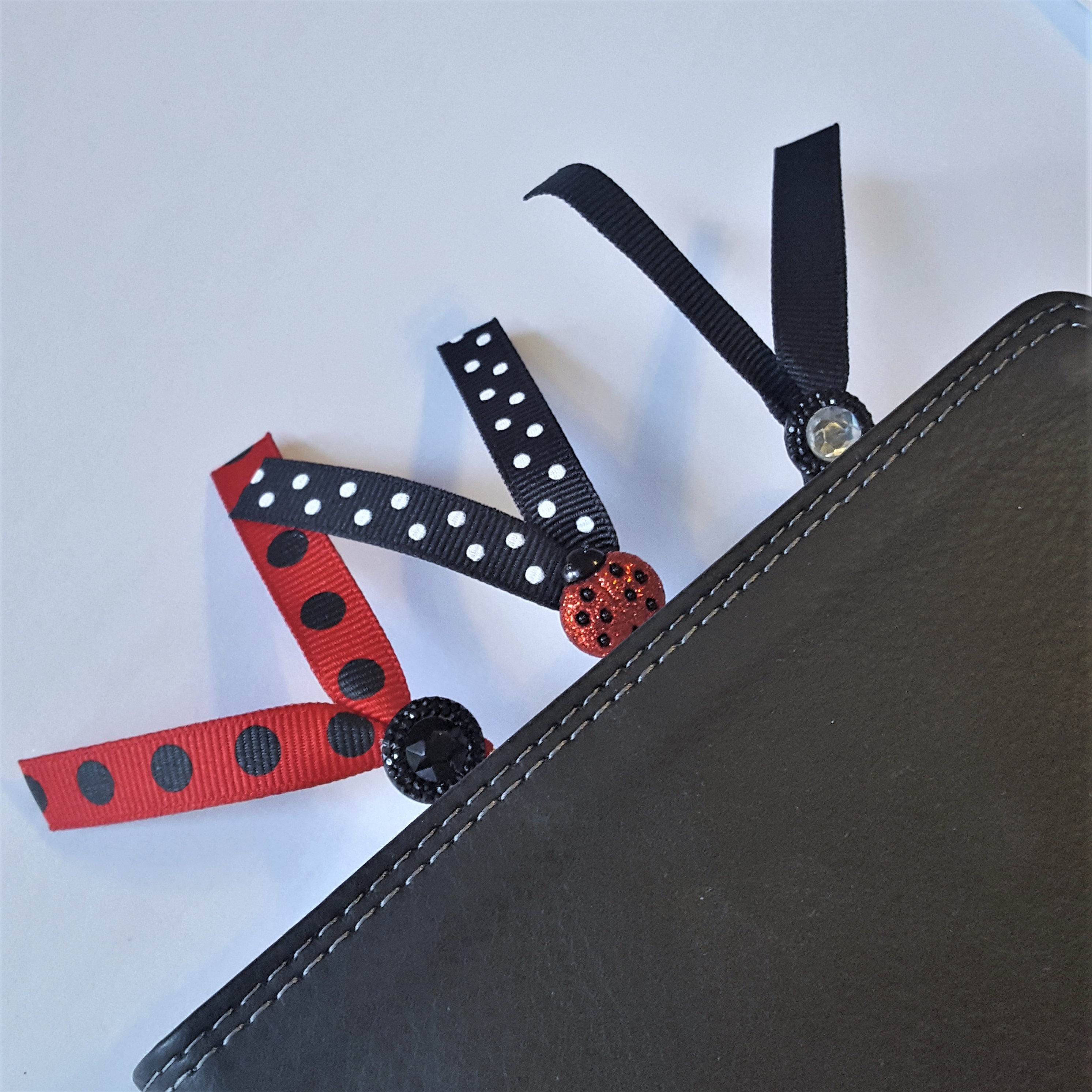 Ladybug Bookmark Set Ribbon Bookmark Set Paper Clip - Etsy