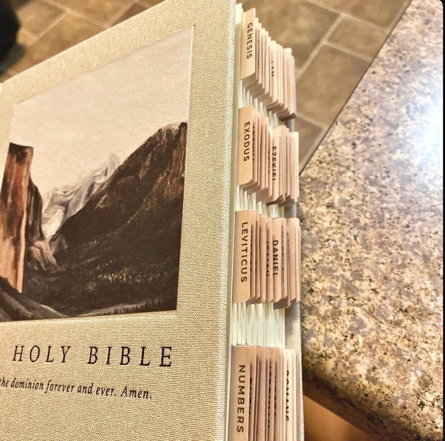 Neutral Laminated Coffee Bible Tabs | Scripture Bookmarks - Etsy