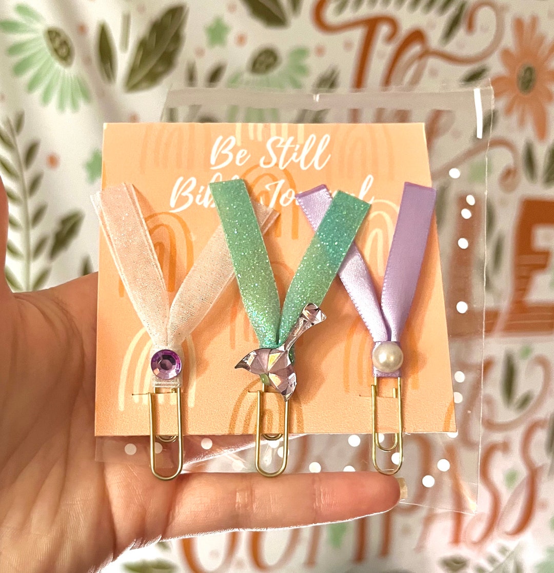 Purple Mermaid Bookmark Set | Ribbon Bookmark Set | Paper Clip ...