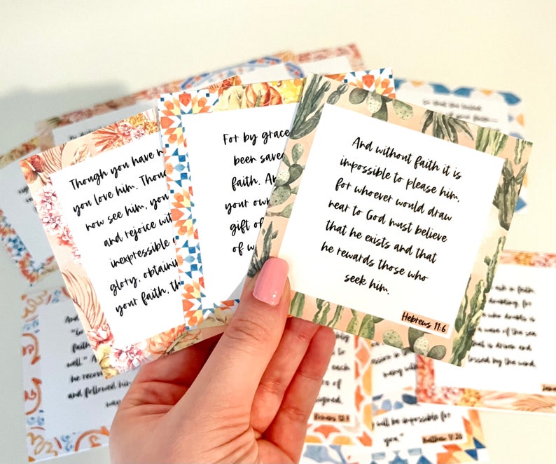 FAITH Bible Scripture Cards tiles Bible Verse - Etsy