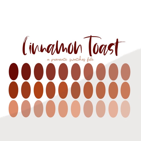 Cinnamon Toast Color Palette Procreate Color Palette Cozy - Etsy