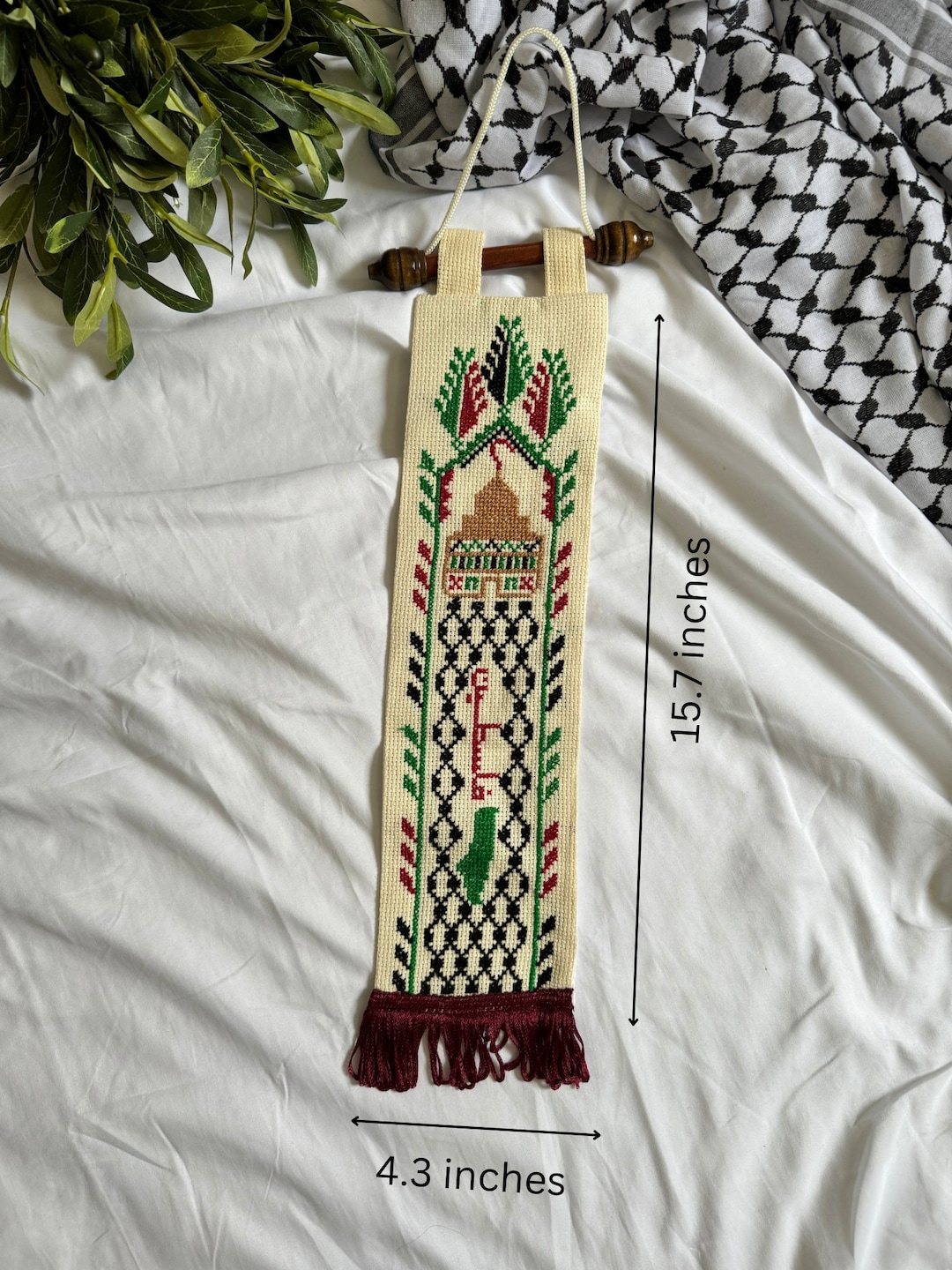 Al Quds Palestine Wall Hanging | Palestinian HAND Stitched Tatreez ...