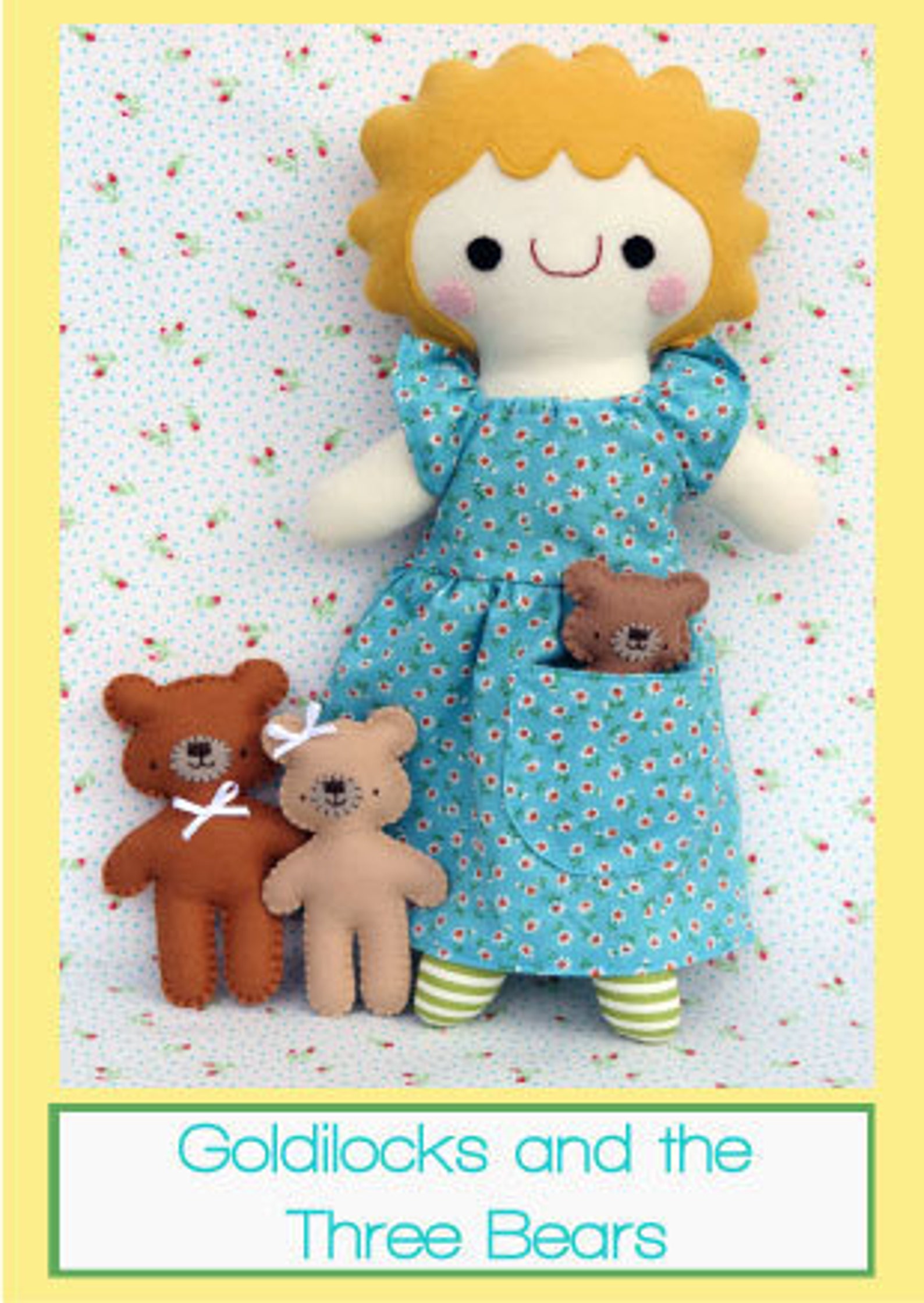 PDF Pattern - ' Goldilocks and the Three Bears' - Instant Digital ...
