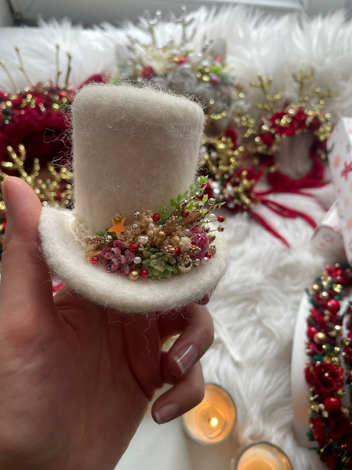 Christmas Snowman Hat Christmas Crown Newborn Photography - Etsy