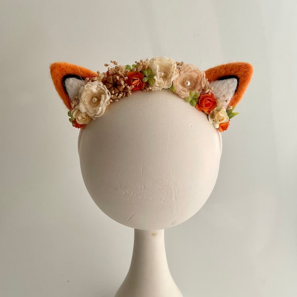 Fox Flower Crown - Etsy