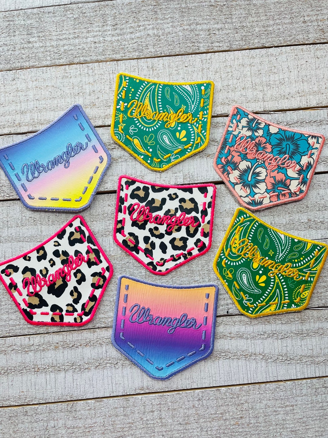 Pocket Embroidery Patch | Western Jeans | Iron on Patch | Western BOHO ...