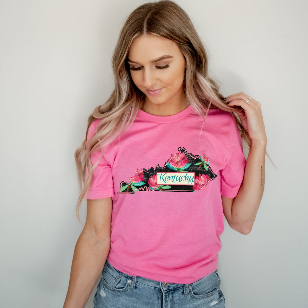 Kentucky Vintage Tee Floral Kentucky T-shirt Go Big Blue BBN Wildcats ...