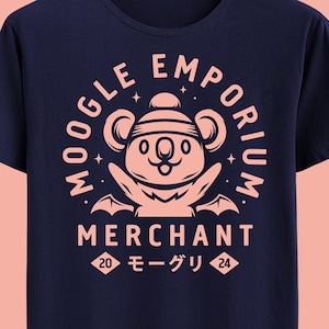 Moogle Emporium T-shirt - Final Fantasy VII Rebirth Gaming Tee - Moogle ...