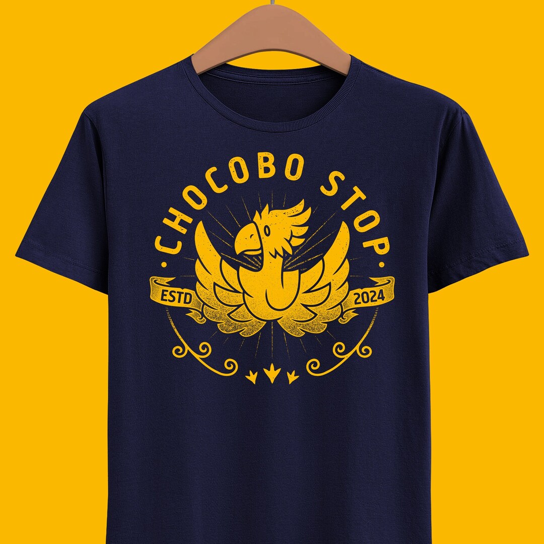 Chocobo Stop T-shirt - Final Fantasy VII Rebirth Gaming Tee - Final ...