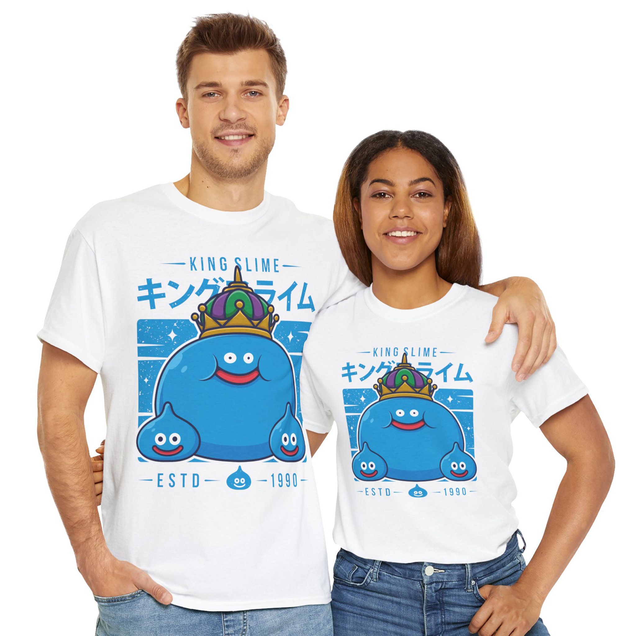 King Slime & Slime Monsters Unisex T-shirt Dragon Quest Gaming Tee Rpg ...