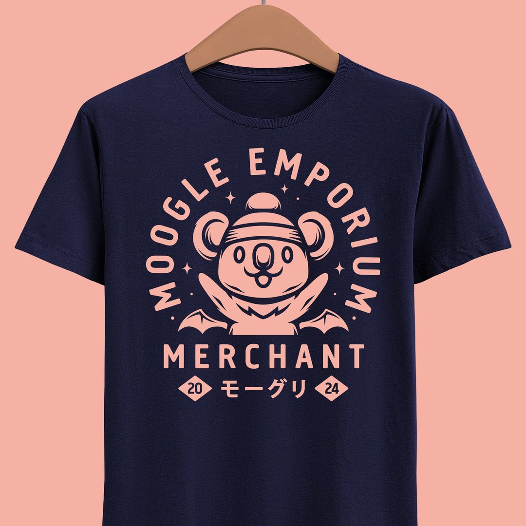 Moogle Emporium T-shirt - Final Fantasy VII Rebirth Gaming Tee - Moogle ...