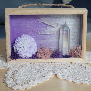 Crystal Shadowbox, Framed Moss Art, Crystal Tower, Aura Angel Clear ...