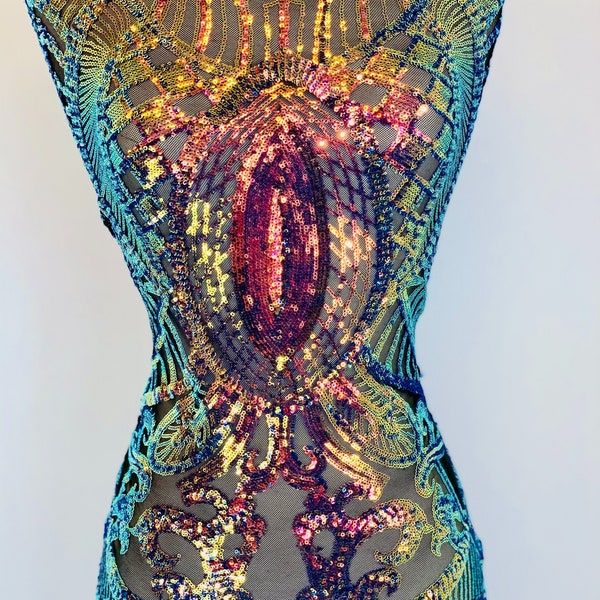 Sequin Mesh Fabric - Etsy