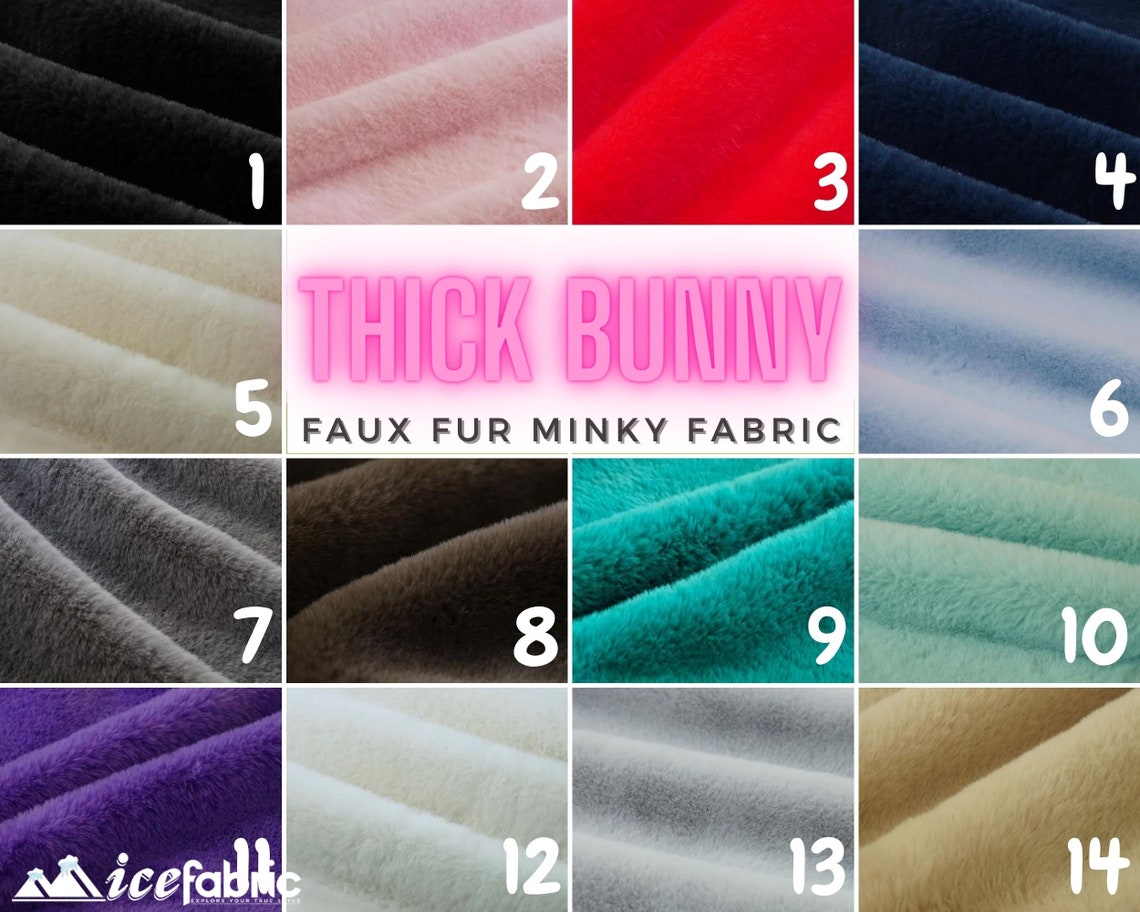 Brown Bunny Faux Fur Thick Minky Fabric by the Yard Ultra - Etsy