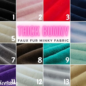 Brown Bunny Faux Fur Thick Minky Fabric by the Yard | Ultra Soft 0.5 ...