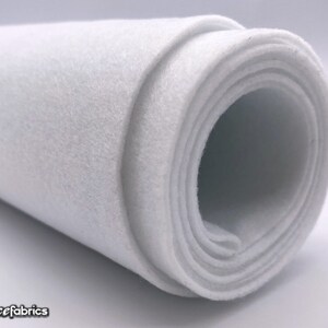 Snow White Acrylic Felt Fabric by the Yard | Crafts Fabric | 72” Inches ...