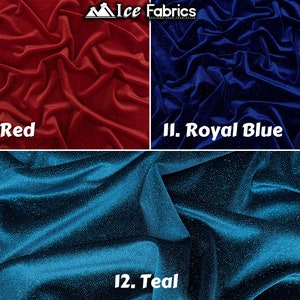 Glitter Velvet Fabric by the Yard | Shiny Glitter Spandex Fabric | on ...