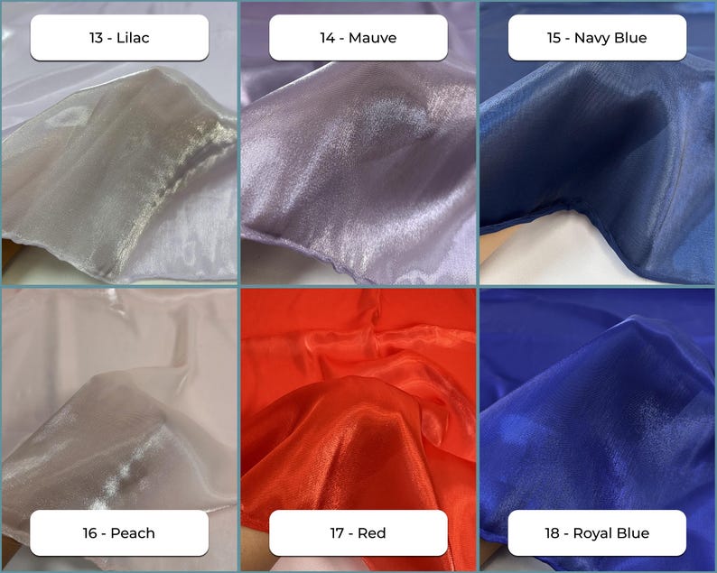 Iridescent Reflective Liquid Chiffon Fabric by the Yard (60” Wide ...